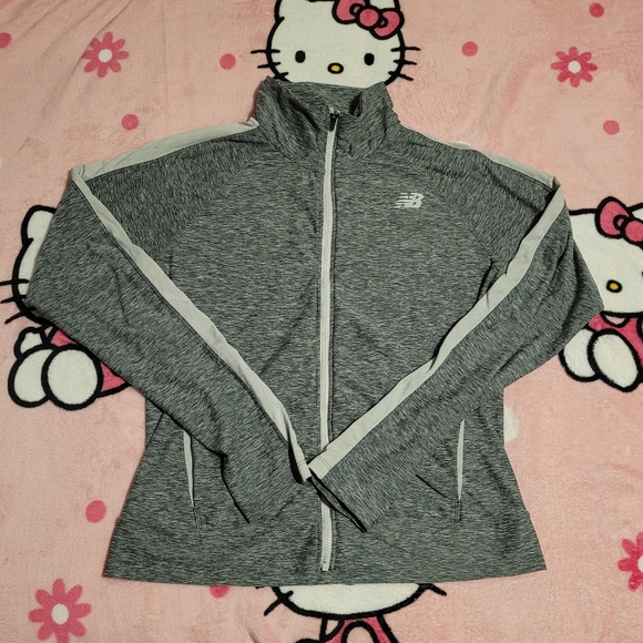 New Balance | Jackets & Coats | Nb New Balance Zipup Jacket Grey White ...